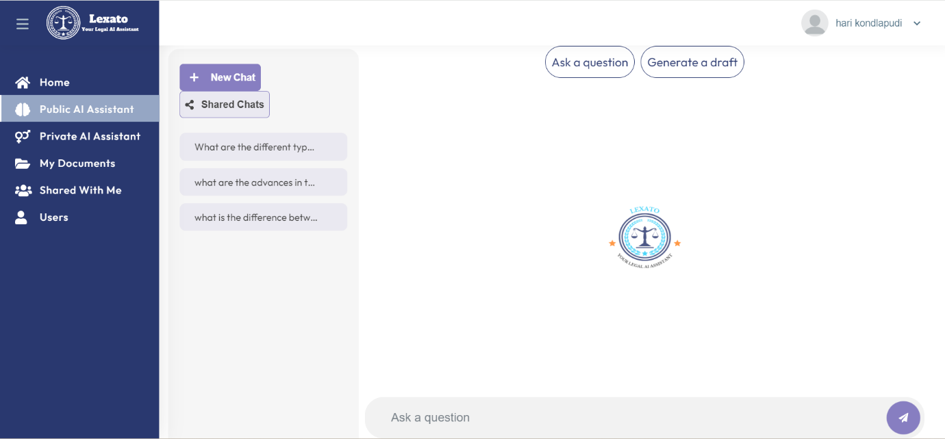 LEXATO LEGAL AI ASSISTANT - Do Systems Inc